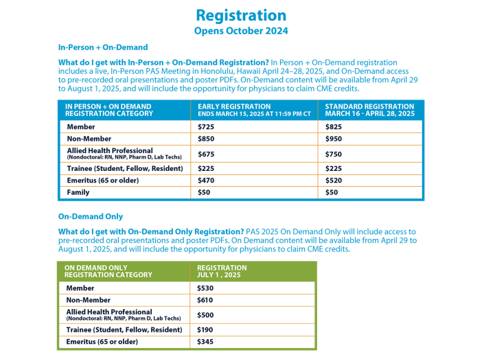 2025 REGISTRATION backup – PAS Meeting