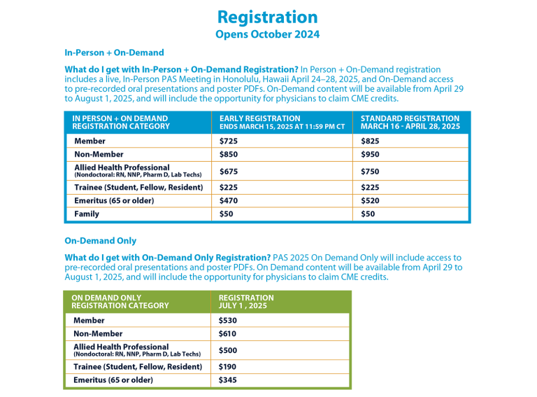 2025 REGISTRATION backup – PAS Meeting