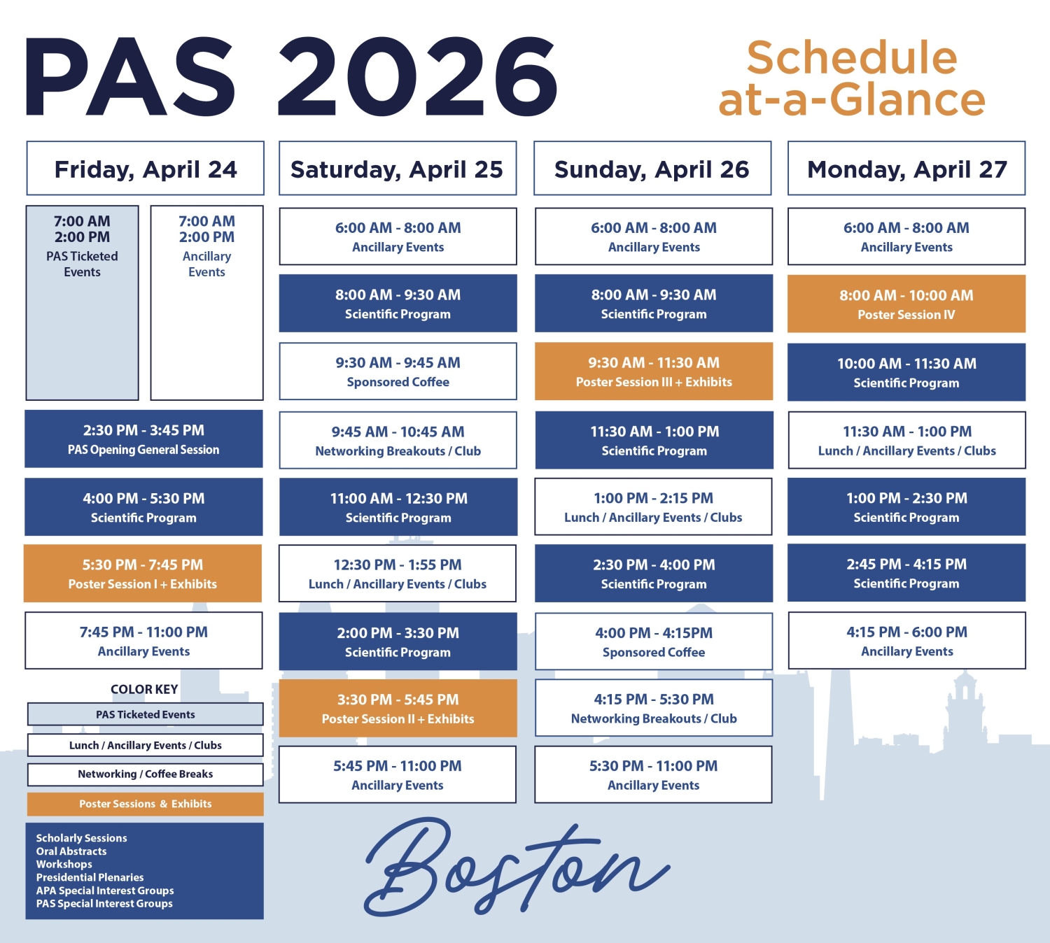 2026 SCHEDULE-AT-A-GLANCE – PAS Meeting