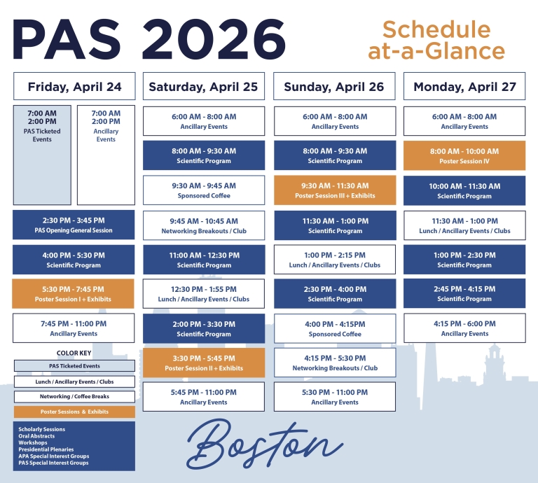 2026 SCHEDULE-AT-A-GLANCE – PAS Meeting