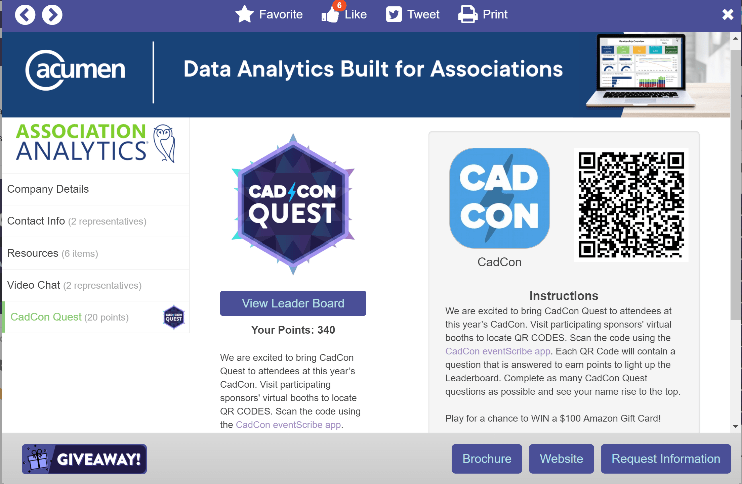 PAS VIRTUAL EXHIBIT BOOTH PACKAGE – PAS Meeting